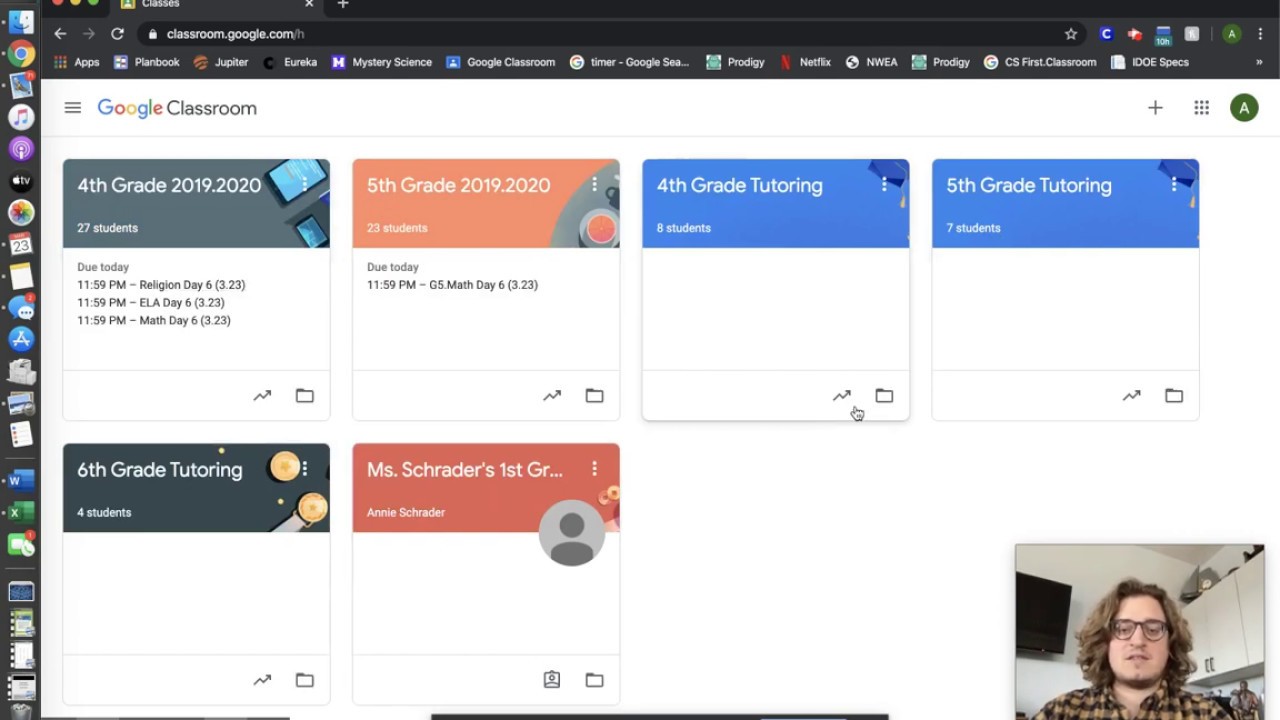 Signing into and Using Google Classroom for E Learning - YouTube