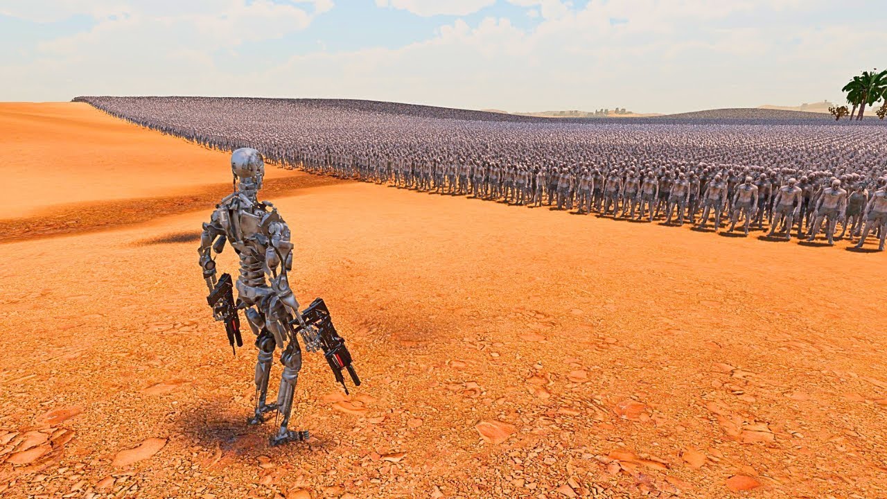 T-800 TERMINATOR MACHINE vs 3 MILLION ZOMBIE OUTBREAK !! | Ultimate ...