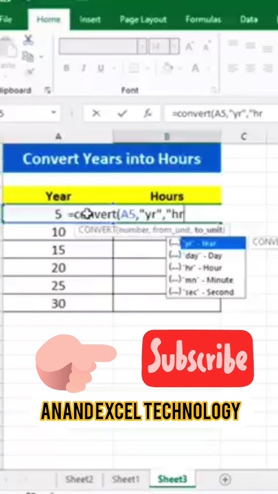 💯 Popular trick🔥How to Convert Year into Hour👌#excel #exceltips #exceltutorial #shorts # ...