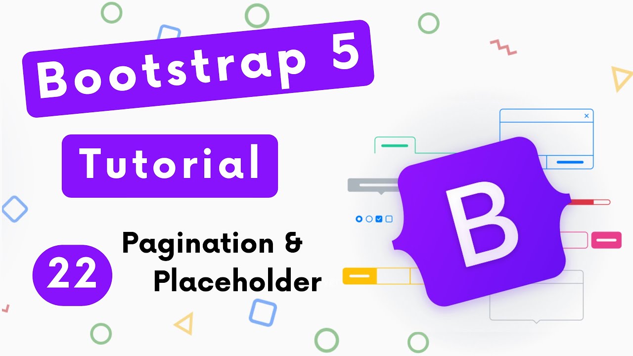 Bootstrap Pagination & Placeholder latest version by html css - YouTube