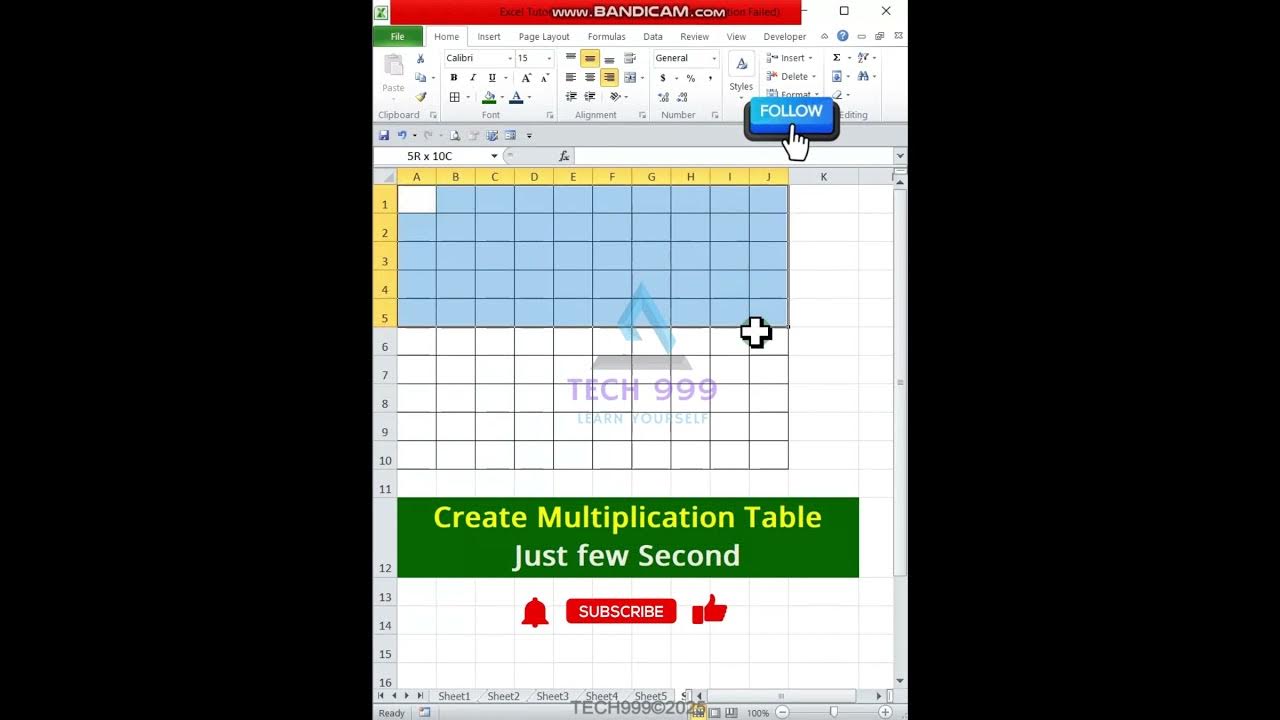 Multiplication Table in Excel #excel #mstechtricks #exceltutorial #exceltips #exceltricks - YouTube