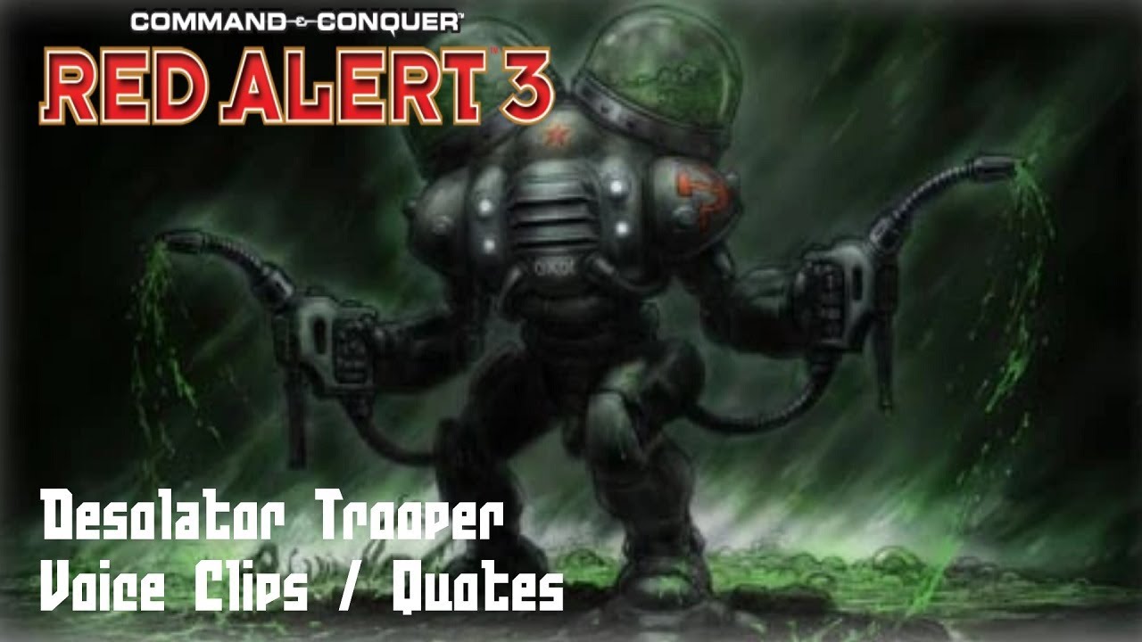 C&C Red Alert 3 - Desolator Trooper Voice Clips - YouTube
