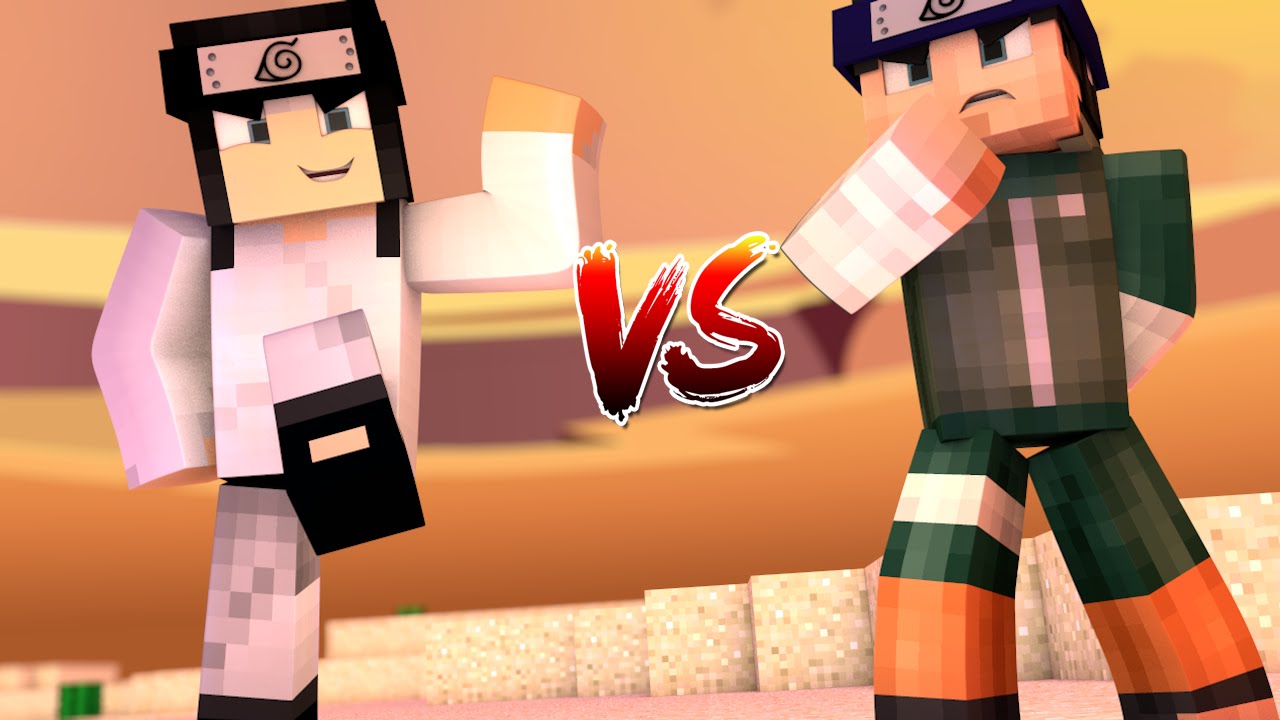 Minecraft: Batalha (Naruto) - Neji Hyuga Vs Rock Lee #12 - YouTube