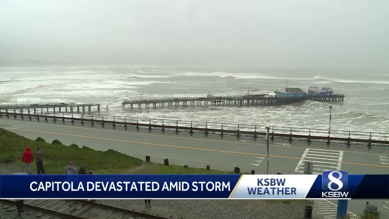 Capitola wrecked after 'bomb cyclone' - YouTube