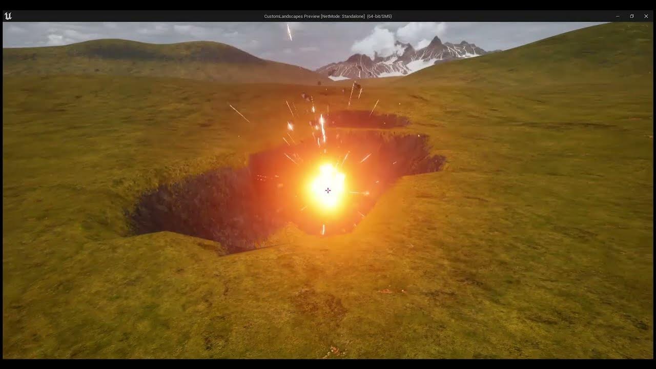 Destructible Terrain in Unreal Engine 5 Game Development Progress - YouTube