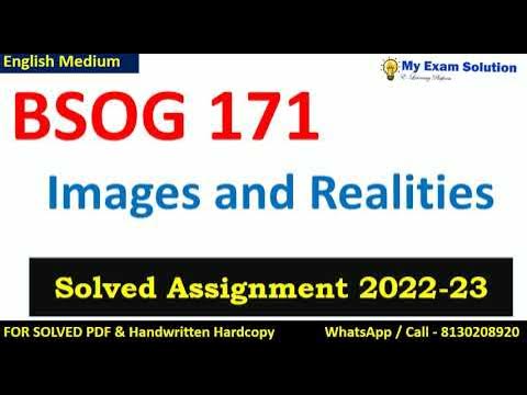 BSOG 171 SOLVED ASSIGNMENT 2022-23 | English Medium | IGNOU Solved Assignment 2022-23 - YouTube