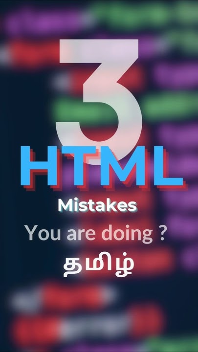 Are you Making These 3 HTML Mistakes? #coding #htmltutorial #html - YouTube