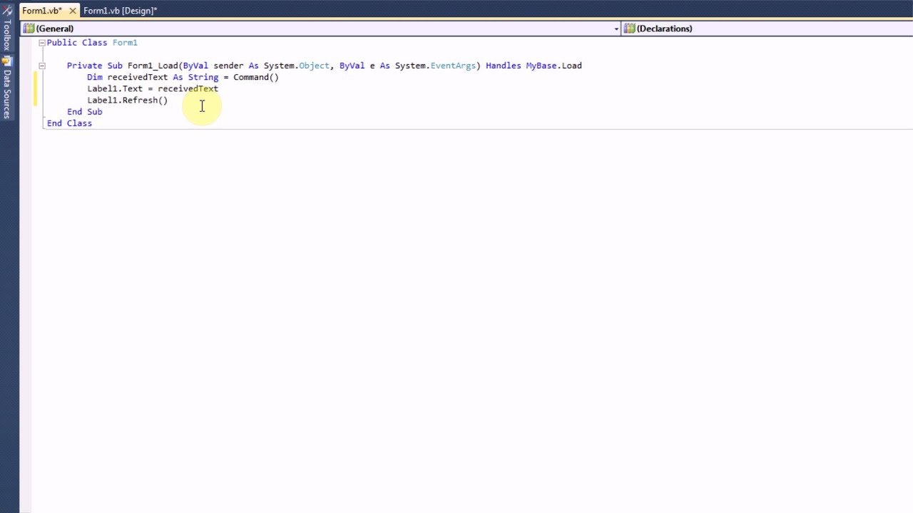 Vbnet Passing Parameters From One Application To Another Visual 0824
