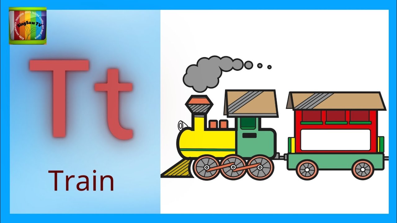 ABC Phonics Song for Toddlers ABC Phonic Rhyme T for Train, Tt song ...