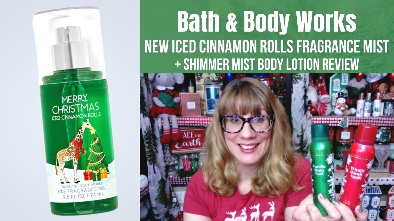 Bath & Body Works NEW Iced Cinnamon Rolls Fragrance Mist + Shimmer Mist ...