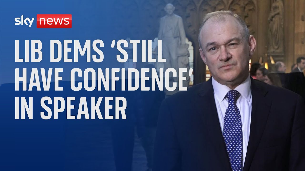 Lib Dem leader Ed Davey says Speaker 'did his very best' - YouTube