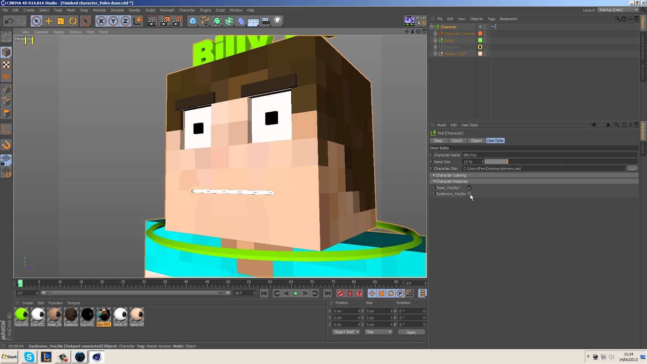 Cinema 4D Minecraft Rig V.1 Showcase - YouTube