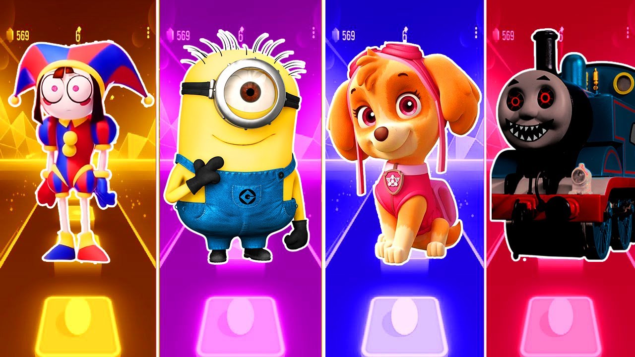 AMAZING DIGITAL CIRCUS 🆚 MINIONS 🆚 PAW PATROL 🆚 THOMAS TRAIN EXE 🎶 WHO ...