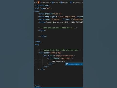 Creating Pop Up Box Part 1 #asmr #html #css #javascript - YouTube