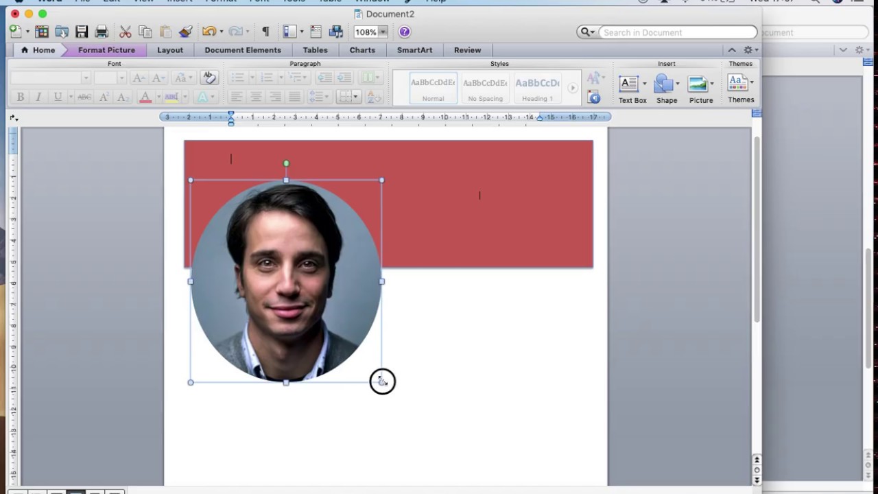 MS Word Tutorial Add image in shape for CV | Resume - YouTube