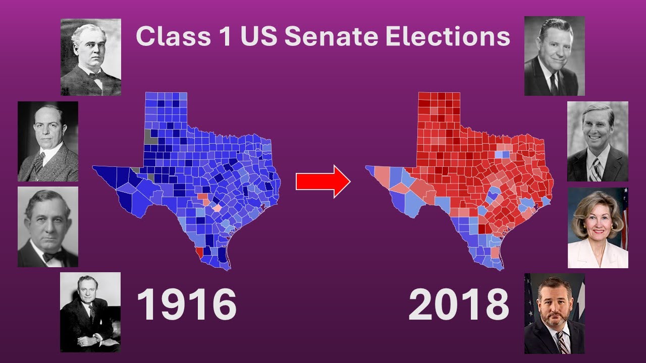 Class 1 U.S. Senate Elections in Texas (1916-2018) - YouTube