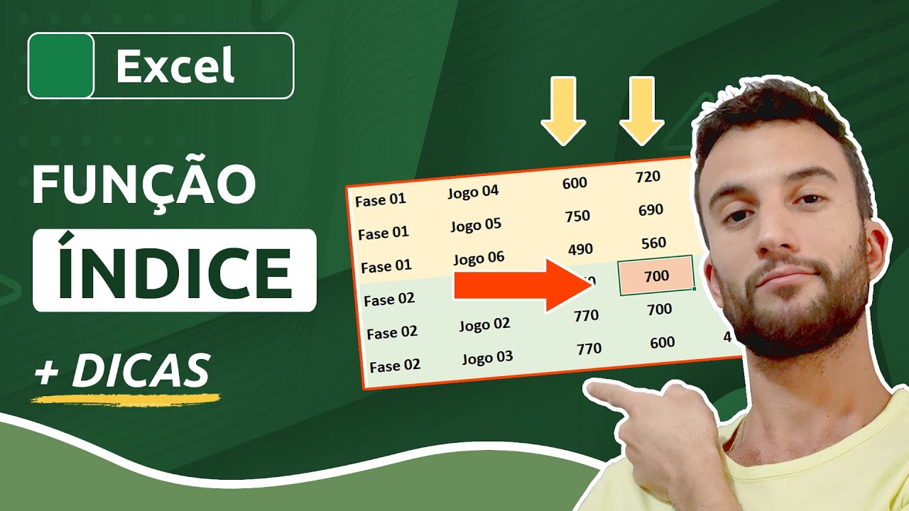 Como usar a função ÍNDICE no Excel (2 métodos) - YouTube