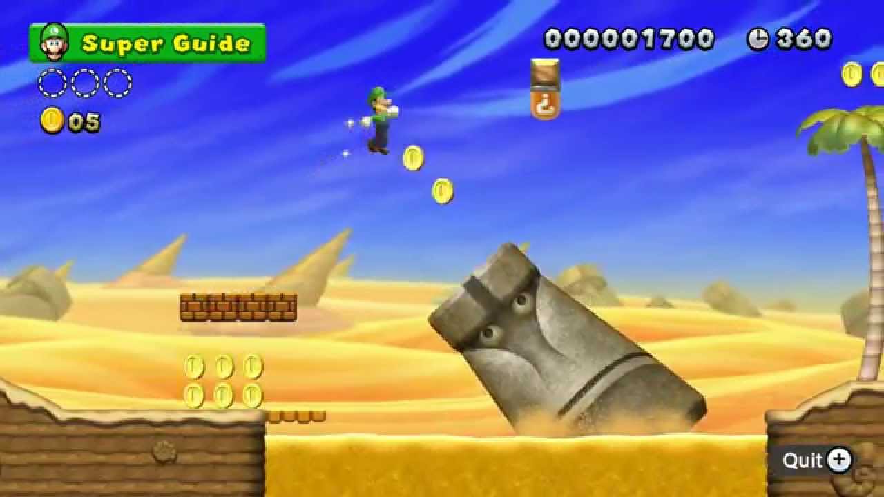 2-1: Stone-Eye Zone - Luigi's Super Guide - New Super Mario Bros. U ...