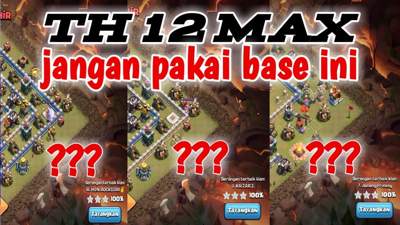 TH 12 max * base war jangan pakai yang kayak ini * |COC Indonesia ...