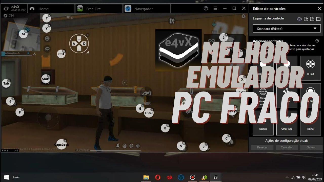 MELHOR EMULADOR PARA PC FRACO E4VX [ BUG F11, INSTALAÇÃO COMPLETA, NÃO ...
