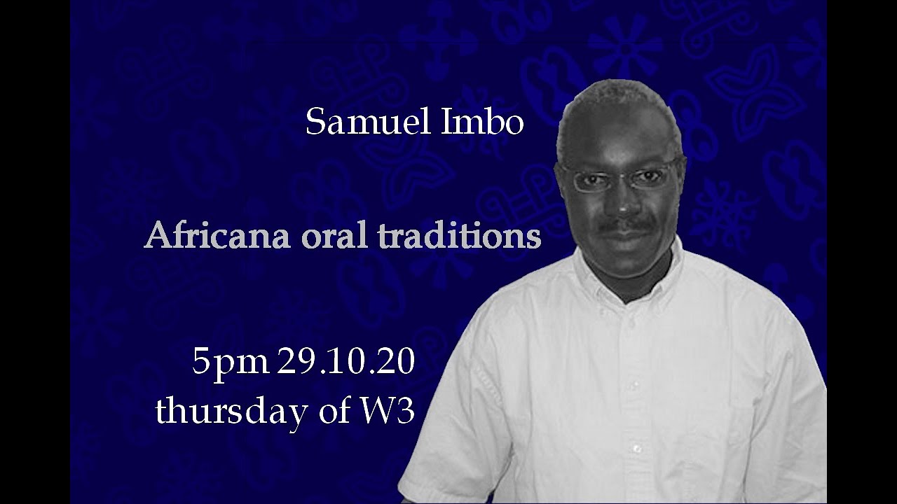 Prof. Samuel Imbo - Oral Traditions within Africana Philosophy - YouTube