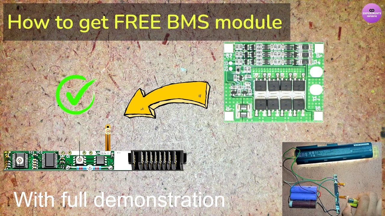 Free DIY BMS module for 18650 lithium lion battery || Battery Management System - YouTube