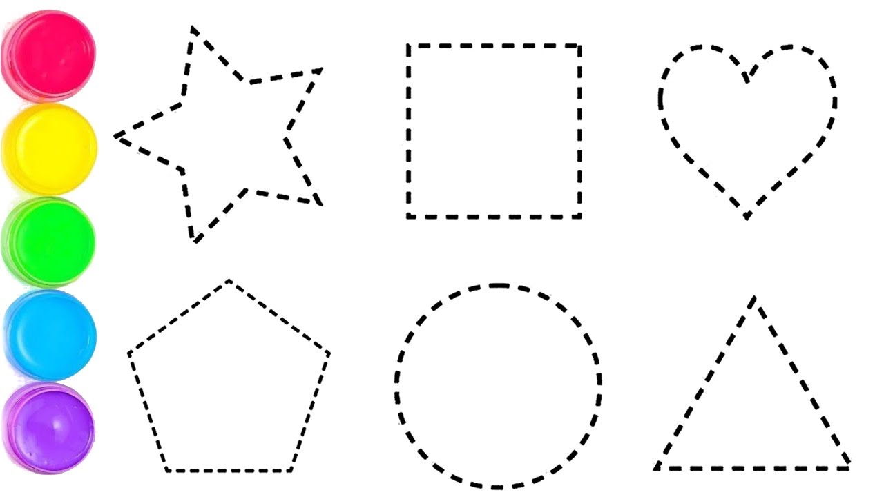 Easy drawing shape, 2d shapes drawing activity for kids, how to draw ...