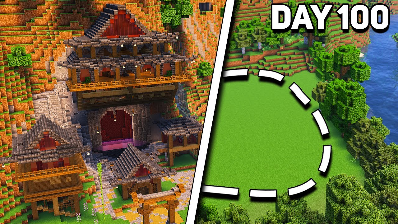 I Spent 100 Days Building The Perfect Base In Hardcore Minecraft - YouTube