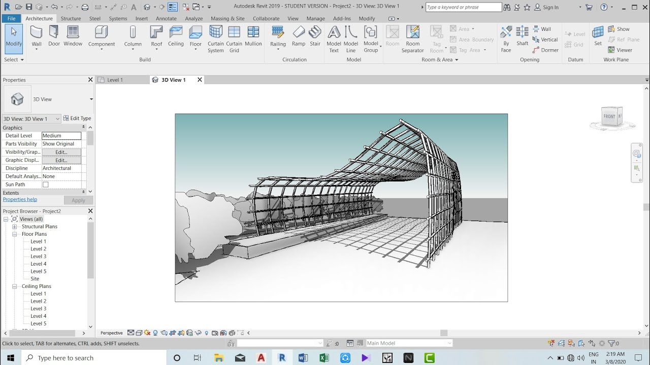 Pergola sitting in Revit : Revit Advanced Modeling - YouTube