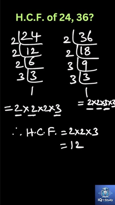 Fastest HCF Trick | How to find HCF | Division Method | HCF Method ...