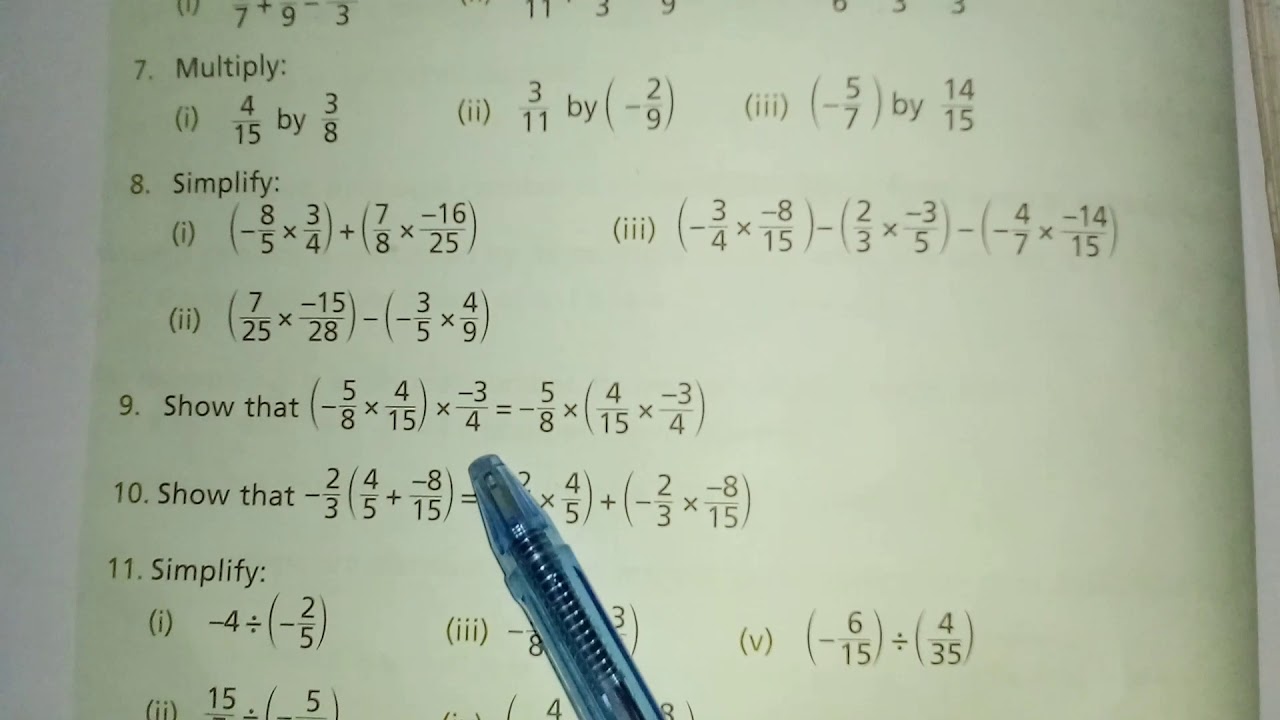 Class 7 exercise 2c Question 8 to 11 - YouTube