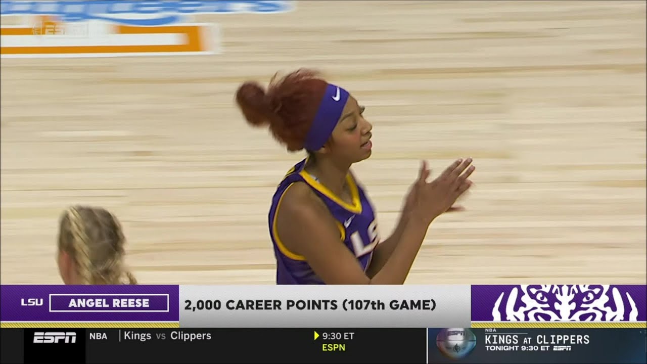 💪 Angel Reese Hits 2,000pts (11pts/16reb) In #13 LSU Tigers Win vs ...
