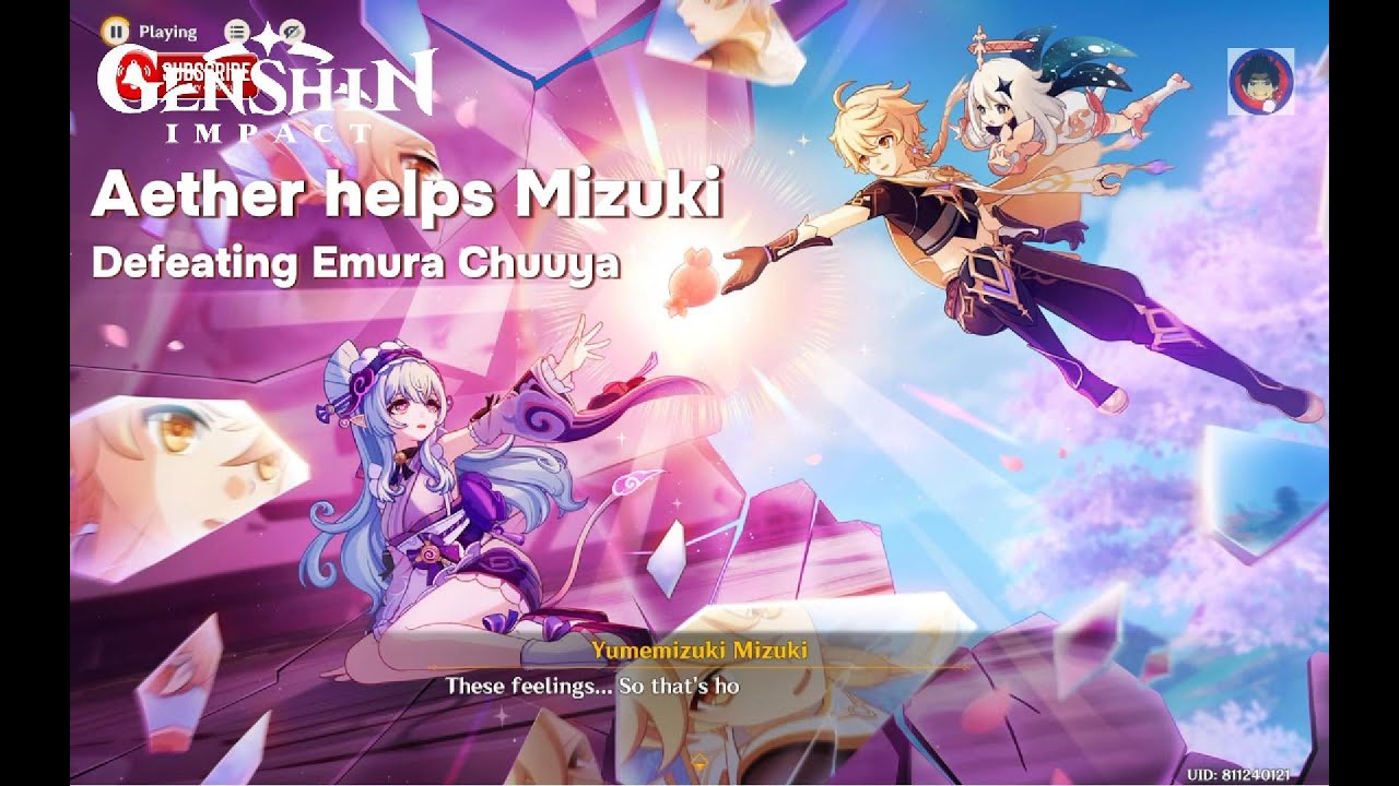 Genshin Impact | Aether helps Mizuki defeat Emura Chuuya @GenshinImpact ...