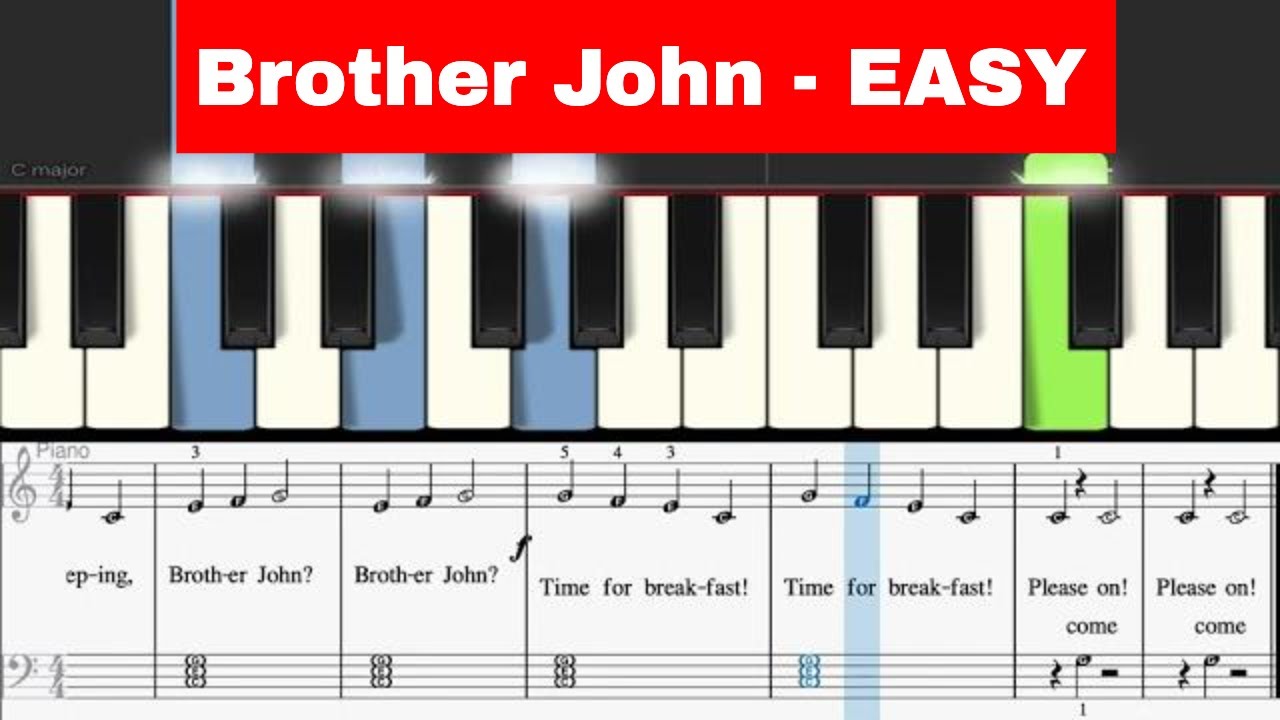 Brother John - How To Play Piano - YouTube