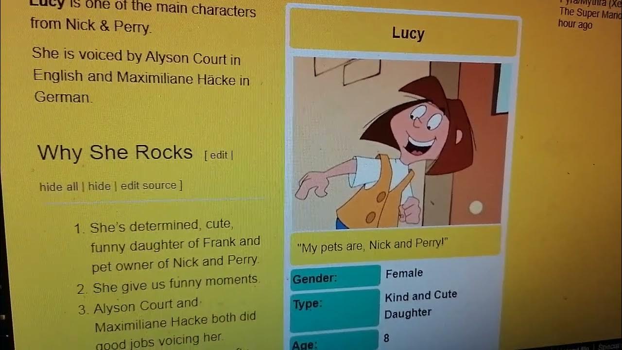 Lucy (Nick and Perry, season 1) is on Incredible Characters Wiki - YouTube