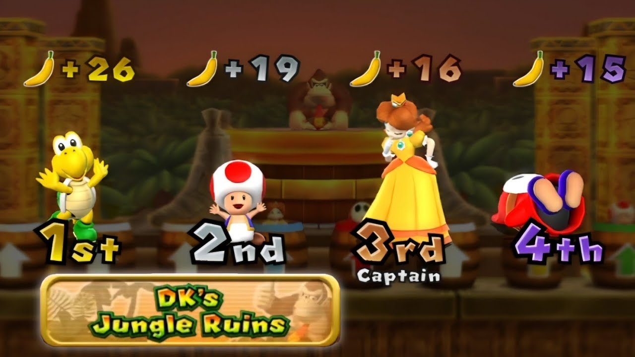 Mario Party 9 - Daisy vs Shy Guy vs Toad vs Koopa - DK'S Jungle Ruins ...
