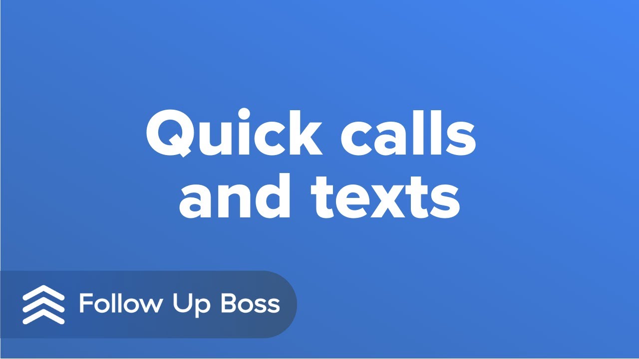 Quick Calls & Texts I Follow Up Boss - YouTube
