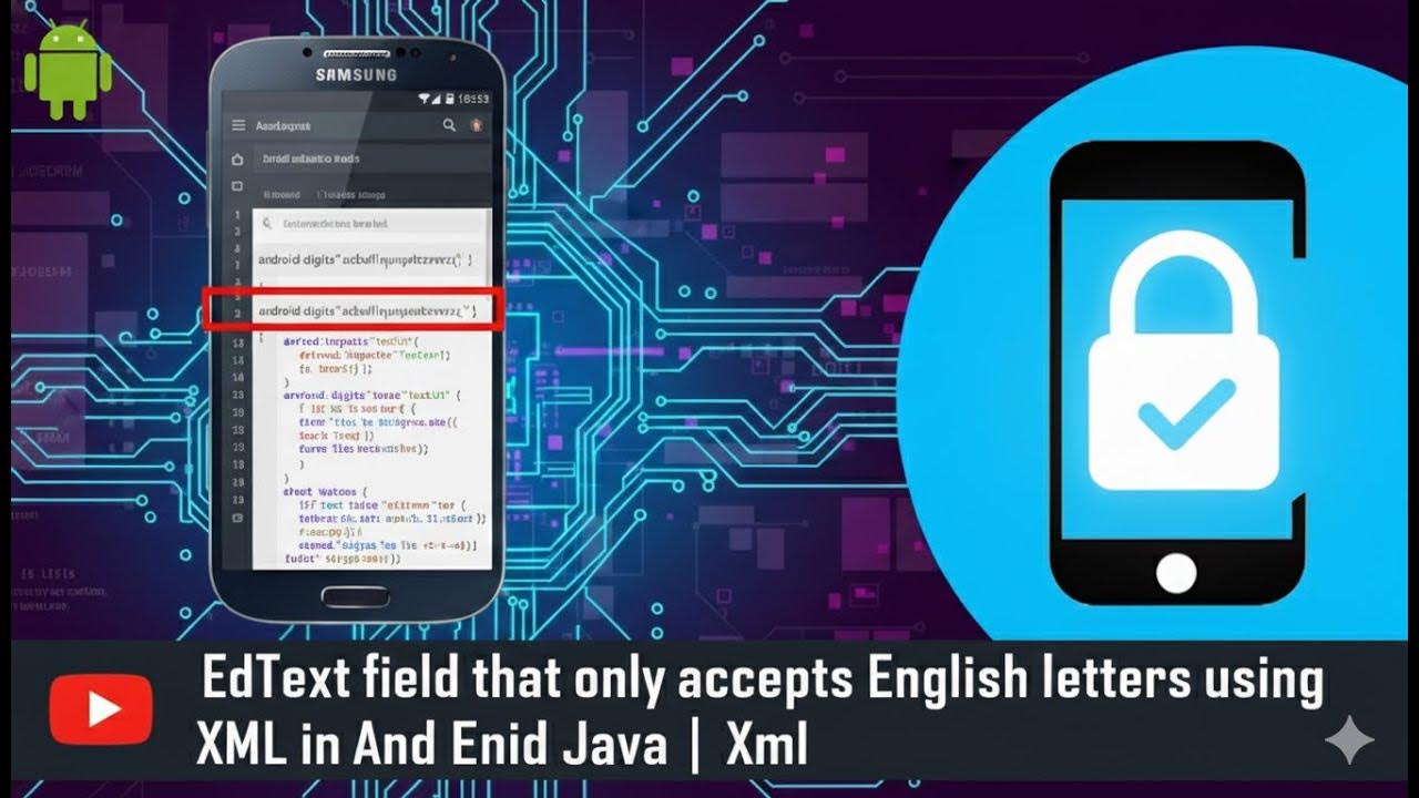 EditText field that only accepts English letters using XML in Android Studio | Xml | Foysal ...