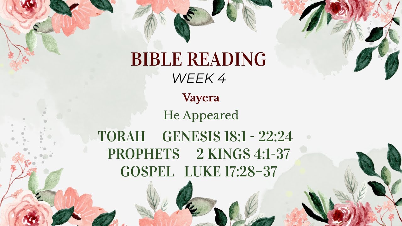 Bible Reading week 4: Vayera | He Appeared - YouTube