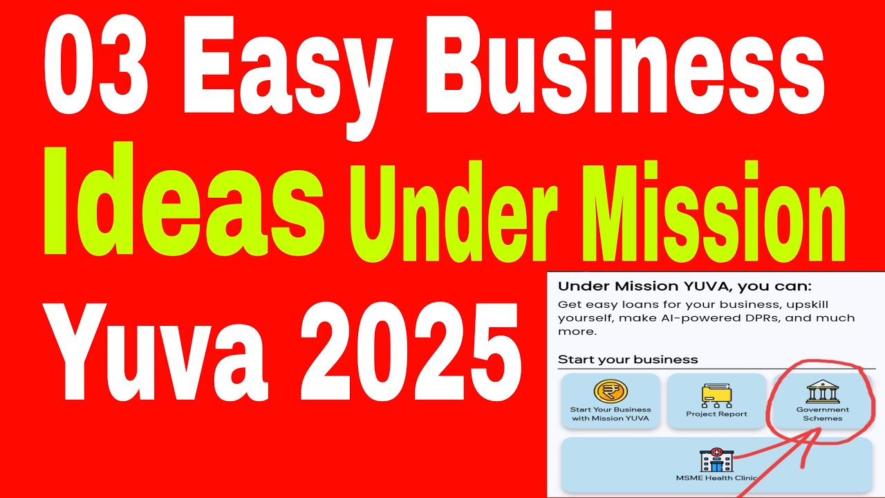 Mission Yuva Yojana 2025 | 3 Easy Business Ideas with Government ...
