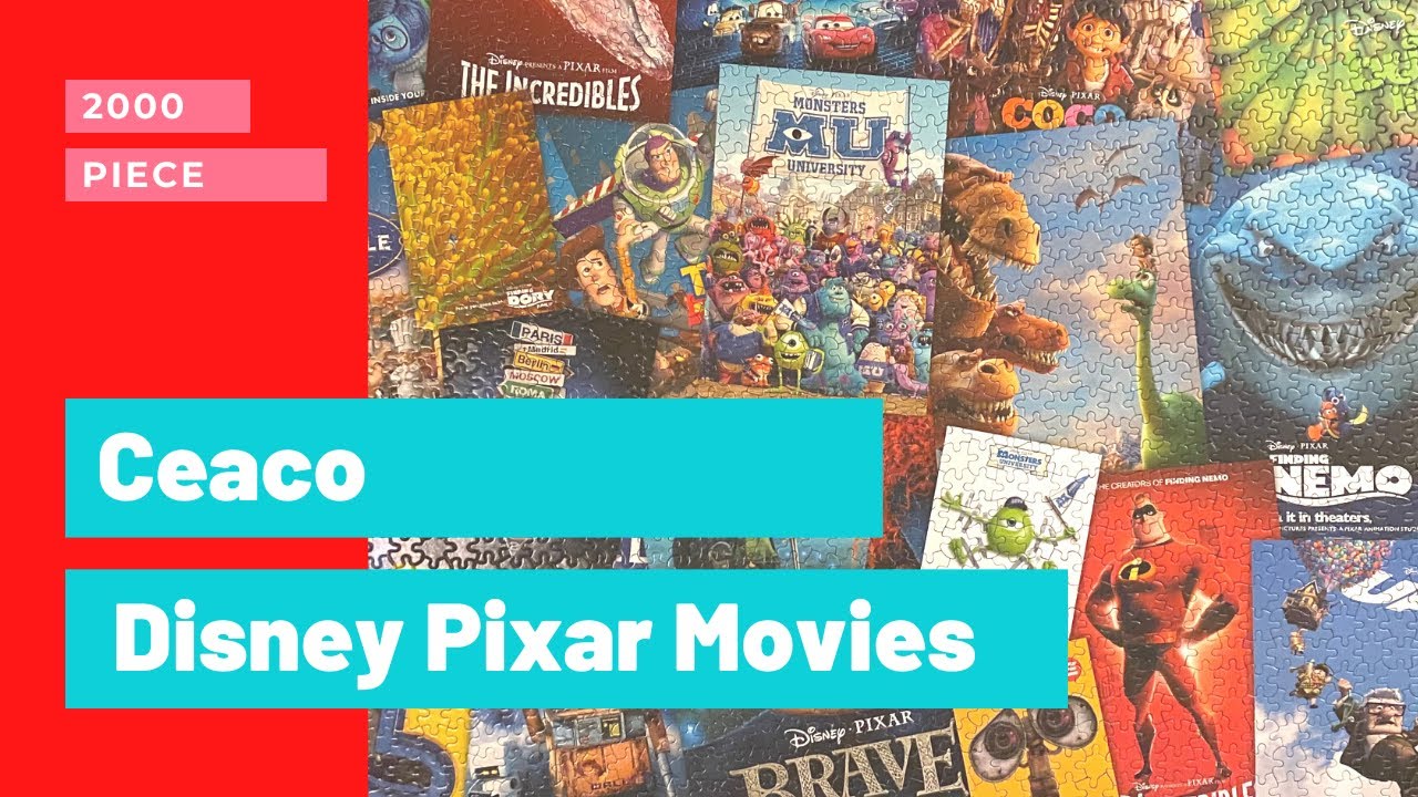 CEACO DISNEY PIXAR 2000 PIECE PUZZLE TIME LAPSE AND REVIEW - YouTube