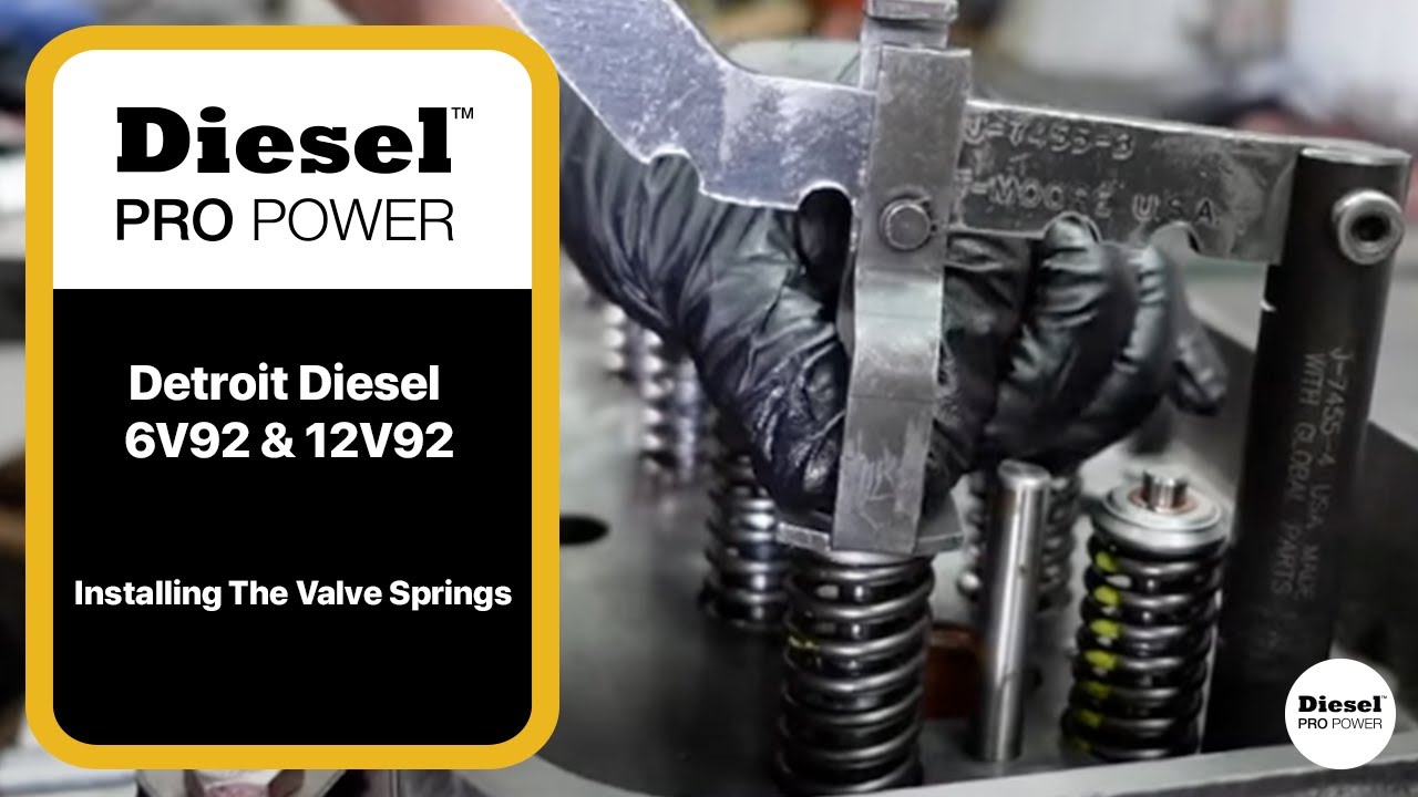 Installing The Valve Springs On A Detroit Diesel 6V92 & 12V92 Cylinder ...