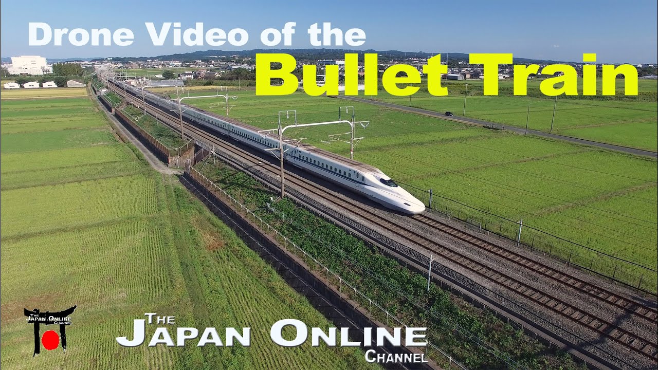 The Japanese Shinkansen (Bullet Train) from a Drone View - YouTube