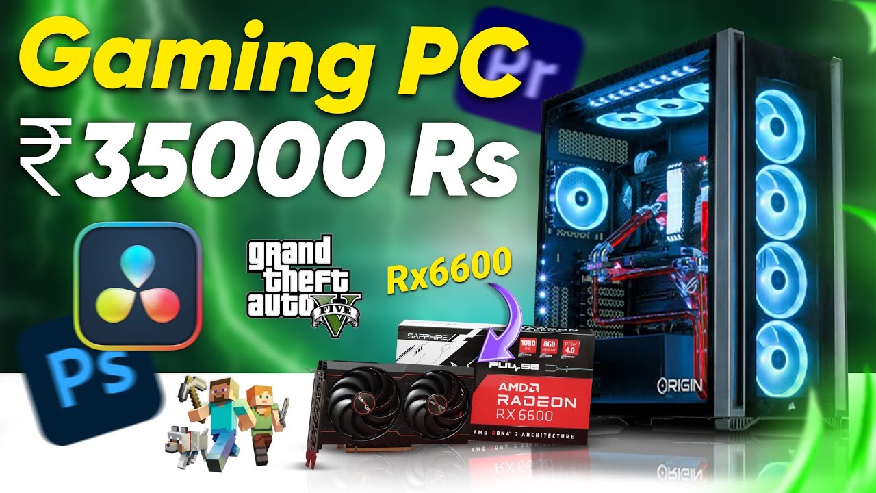 40,000Rs Gaming PC Build 2024 | 40k Gaming PC With Rx 6600 | Techy QR ...