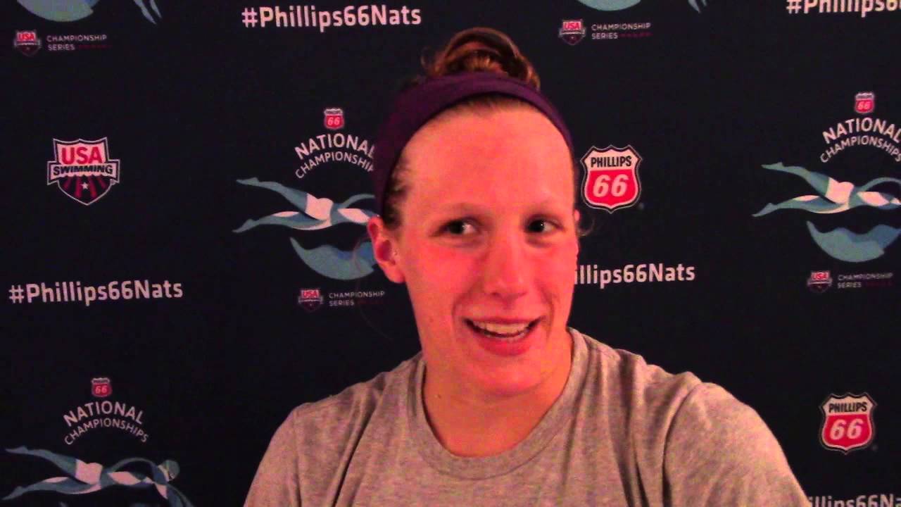 Sarah Henry, Aggie (after 400 IM at U.S. Nationals) - YouTube