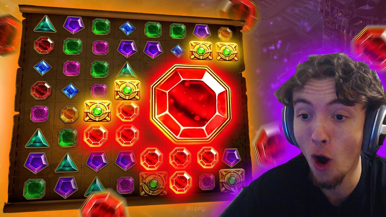 HUGE RUBY SQUARES HIT ON GEMS BONANZA (MASSIVE WIN) - YouTube