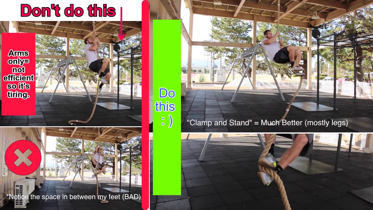 rope climbing loop - YouTube