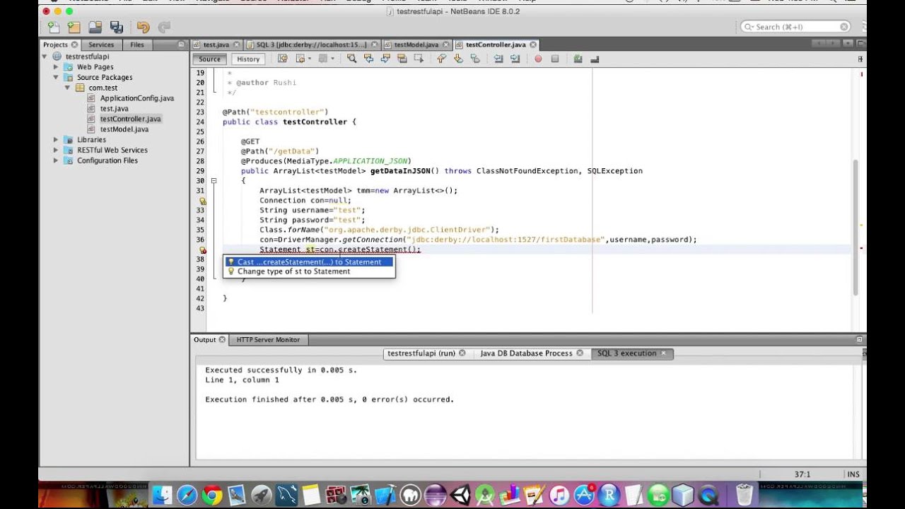 Restful Web Service And Database Connection In Netbeans Part 2 Youtube 7617
