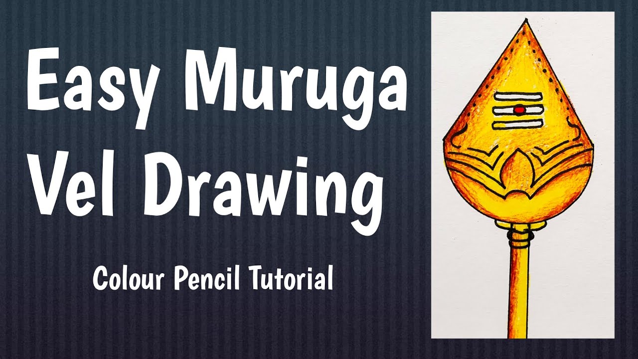 Lord Muruga Vel Drawing Tutorial BH10Y - YouTube