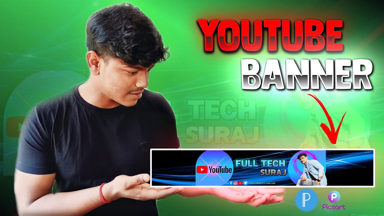 How To Make YouTube Channel Banner Art ! यूट्यूब के लिए बैनर आर्ट बनाना ...